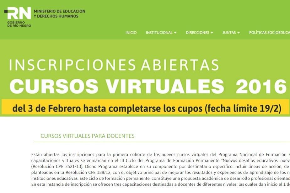 Educación lanza la inscripción para cursos virtuales de Formación Permanente 2016 | IPAP